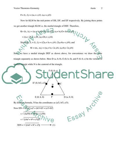 Vector Theorems Math Problem Example Topics And Well Written Essays