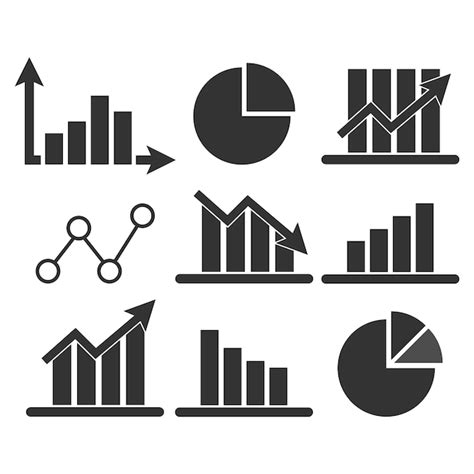 Premium Vector Diagram And Graph Statistic Vector Icon Set