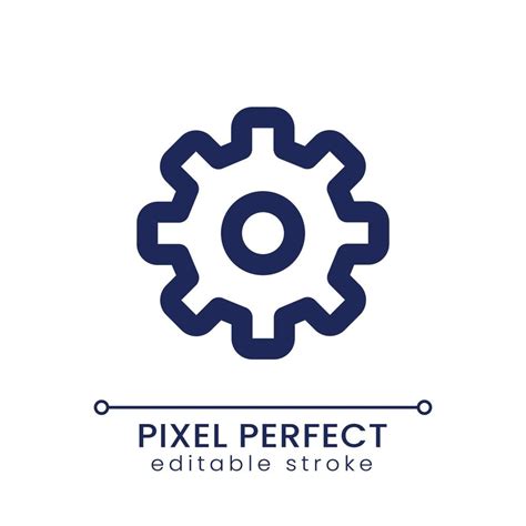 Cogwheel Pixel Perfect Linear Ui Icon Access To Setups Technical