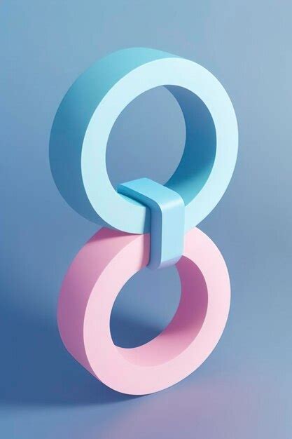 Premium Ai Image Geometric Loop Shapes 3d Icon