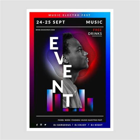 Premium Vector Gradient Event Poster Design