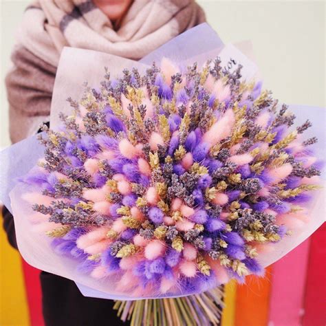 букет из сухоцветов с пшеницей Засушенные цветы Букет Флористика