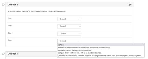 Solved Arrange The Steps Executed In The K Nearest Neighbor