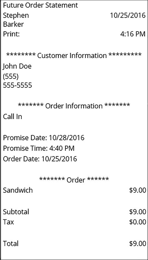 Aloha Takeout Printing A Future Order Statement Ncr Docs