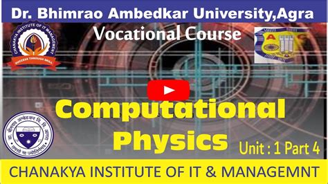 Vocational Course Computational Physics Unit I Part 4 Introduction To Programming Youtube