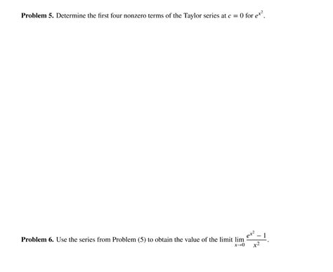 Solved Problem 5 Determine The First Four Nonzero Terms Of