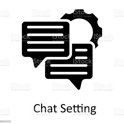 채팅 설정 벡터 솔리드 아이콘 디자인 그림입니다 흰색 배경에 서 및 웹 기호 Eps 10 파일 0명에 대한 스톡 벡터 아트 및 기타 이미지 Istock