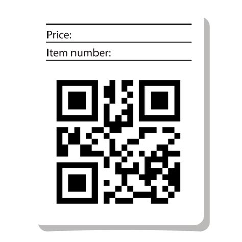 Qr Code Label With Info
