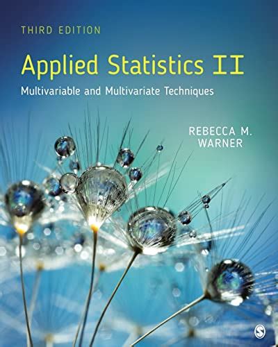 Applied Statistics Ii Multivariable And Multivariate Techniques