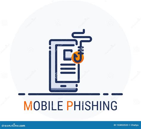 Filled Line Icons Style Hacker Cyber Crime Attack Mobile Phishing For Web Design Ui Ux