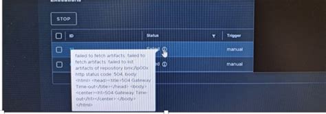 Found Error 504 Gateway Timeout Error In The Harbor When Try To