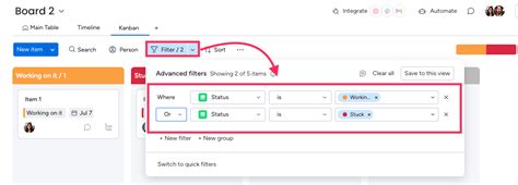 Kanban Board Search Options Special Workflows And Use Cases Monday