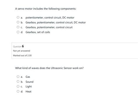 Solved A Servo Motor Includes The Following Components A Chegg