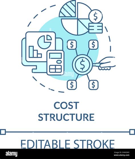 Cost Structure Blue Concept Icon Stock Vector Image Art Alamy