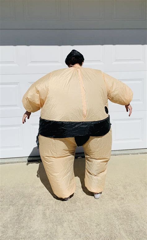 Sumo Inflatable Adult Costume Halloween New Japanese Wrestler