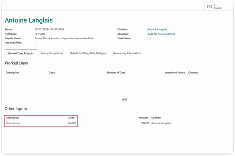 Hibou Odoo Suite Payroll Modules Payroll Input Name Report