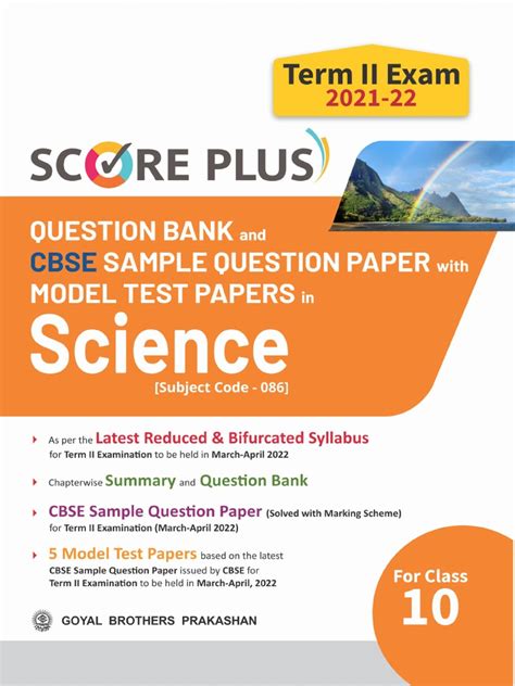 Score Plus Cbse Science Paper And Mtp Class 10 Pdf