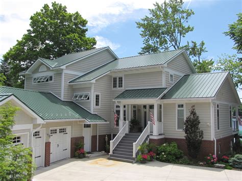 Classic Green Standing Seam Metal Roof Traditional Exterior Other