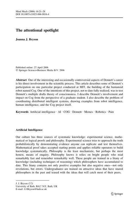 Pdf The Attentional Spotlight
