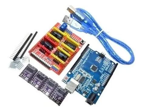 Kit Cnc Shield V3 Compatível Arduino Uno R34 Drive 8825