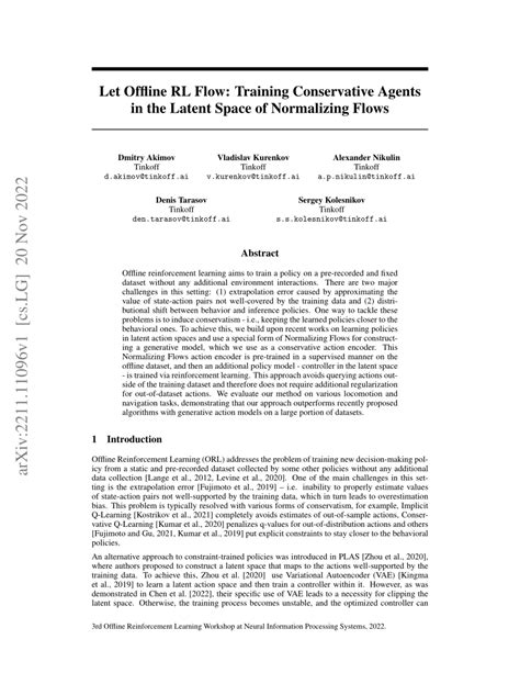 PDF Let Offline RL Flow Training Conservative Agents In The Latent