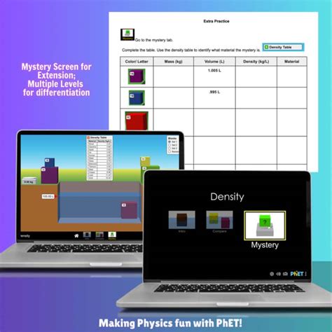 Phet Density Lab By Physics For All Tpt