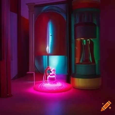 Artistic Representation Of Barbie Themed Particle Accelerator On Craiyon