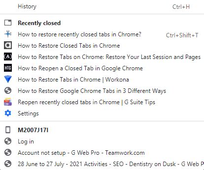Quick Fix How To Open Recently Closed Tabs In Chrome