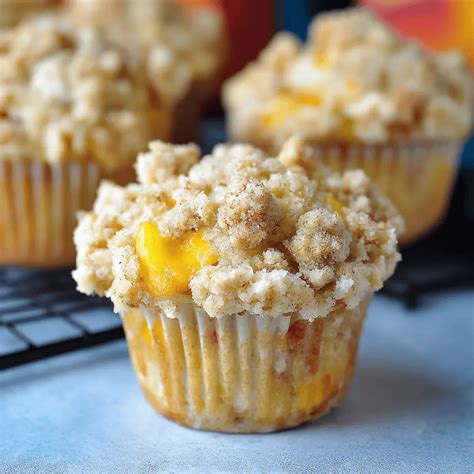 Easy Peach Muffins With Crumb Topping Lucys Lunch Box