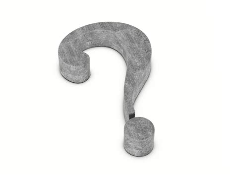 Premium Photo Concrete Question Symbol