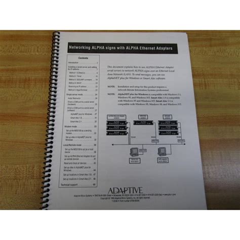 Adaptive Micro Systems 10889120 Alpha Ethernet Adapter Software Kit New No Box Mara Industrial