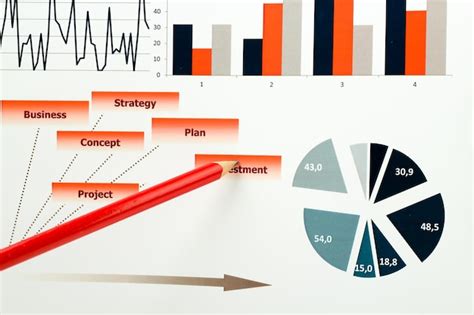 Premium Photo Colorful Graphs Charts Marketing Research And Business Annual Report Background
