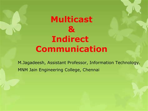 Distributed System Multicast And Indirect Communication Ppt