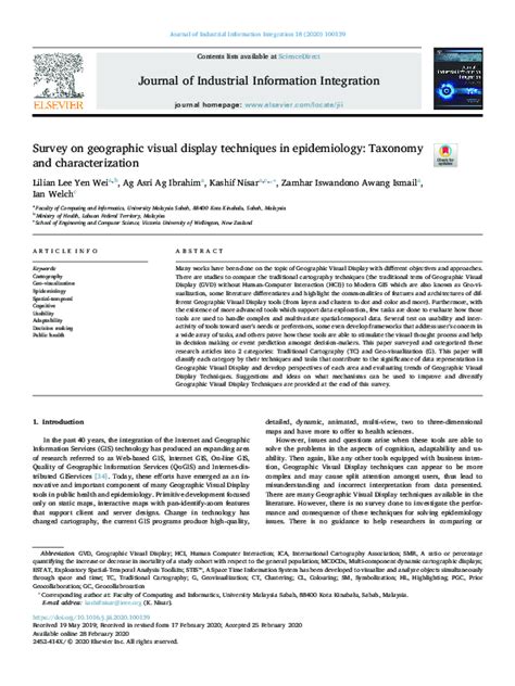 Pdf Survey On Geographic Visual Display Techniques In Epidemiology
