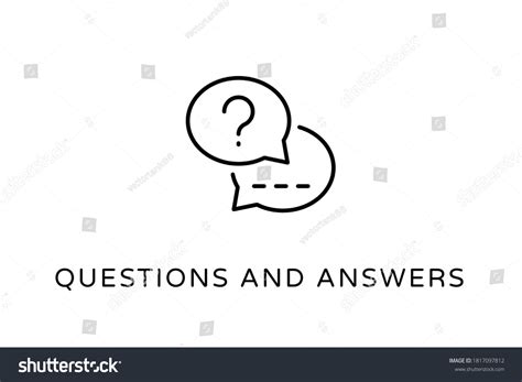 Linear Questions Answers Icon Vector Logotype Stock Vector Royalty Free 1817097812 Shutterstock