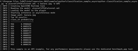 error in running the openvino image classification sample intel community