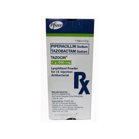 Tazocin Piperacillin Tazobactam 4g 500mg Powder For Iv Injection 1