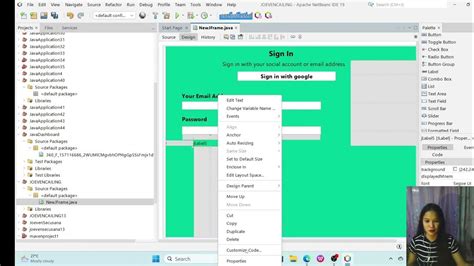 recreating web forms using java gui basic controls by justin bregono