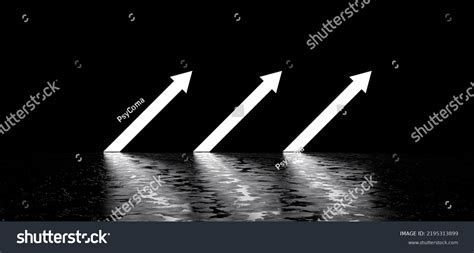 Three Glowing Arrows Pointing Upwards Dark Stock Illustration Shutterstock