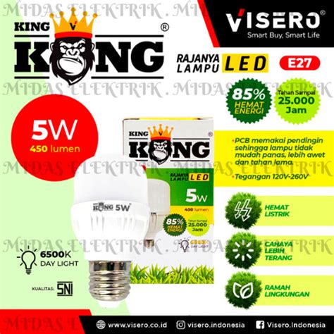 Jual Lampu Tabung Capsule Jumbo Led Bulb Kingkong Watt W E Putih Murah Kota Bogor Midas
