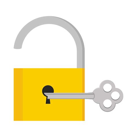 Open Padlock And Key 10967087 Vector Art At Vecteezy