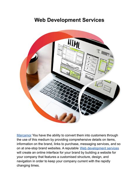 Ppt Web Development Services Marcamor Powerpoint Presentation Free Download Id11739301