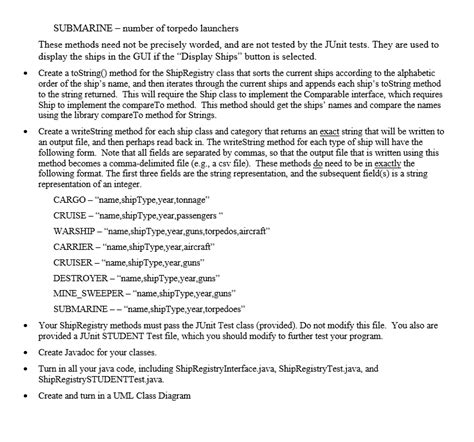 Assignment 7 Ship Registry Cmsc203 Concepts Tested By