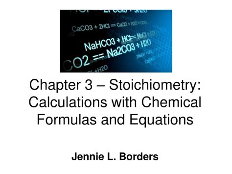 Ppt Stoichiometry Chemical Equations And Balancing Powerpoint