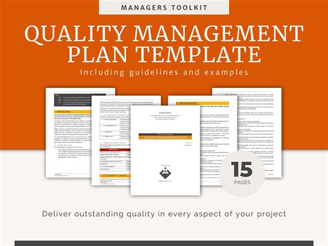 Quality Management Plan Template Fully Editable MS Word With Examples PMP Project Quality