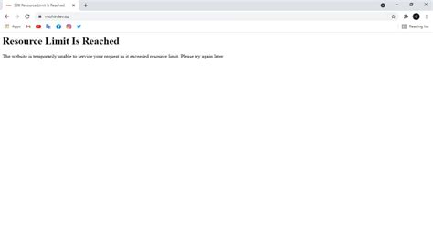 Resource Limit Reached Error Why It Is Happening Rwordpress