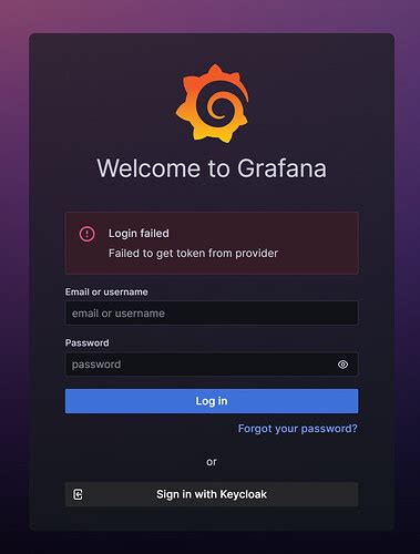 Grafana Integration With Keycloak Error Login Failed Failed To Get
