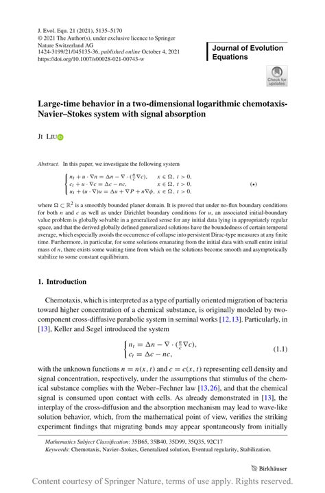 Large Time Behavior In A Two Dimensional Logarithmic Chemotaxis Navier