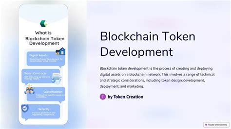 ppt blockchain token development powerpoint presentation free