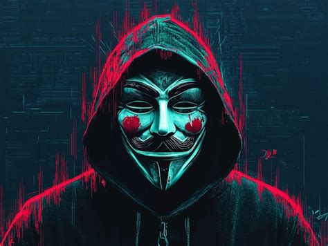 nerd keyboard hacker anonymous guy fawkes premium ai generated image